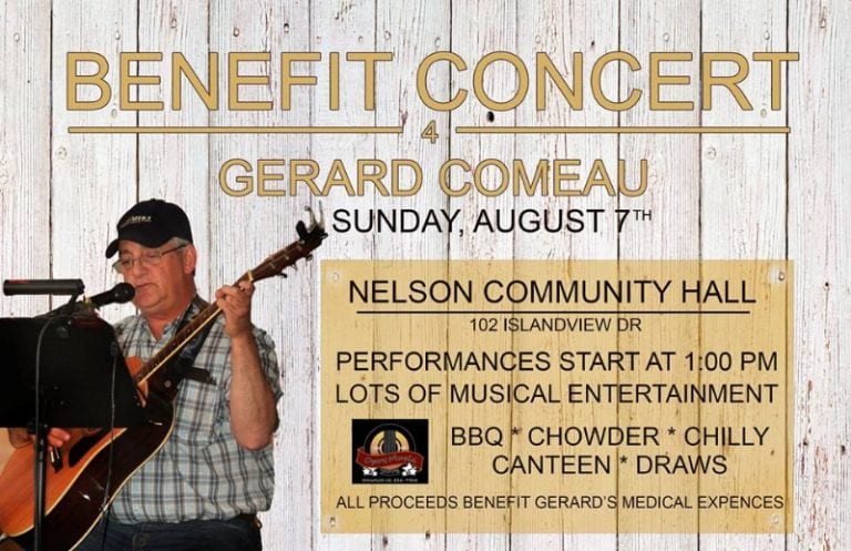 Benefit Concert for Gerard Comeau August 7th - Giver on the River